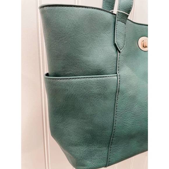Joy Susan | Bags | New Joy Susan Judy Turnlock Tote Bag In Dark Teal ...